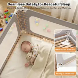 MagicFox 3-Piece Queen Bed Rail for Toddlers, Height-Adjustable Baby ...