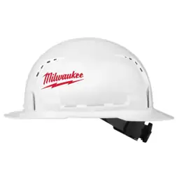 Milwaukee BOLT 4-Point Ratchet Type 1 Class C Full Brim Hard Hat White ...